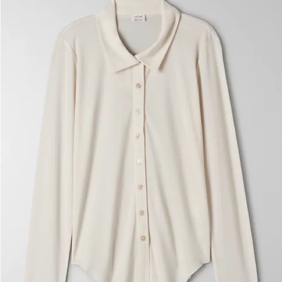 Aritzia | Tops | Nwt Aritzia Wilfred Moscato Pose Long Sleeve Mesh ...
